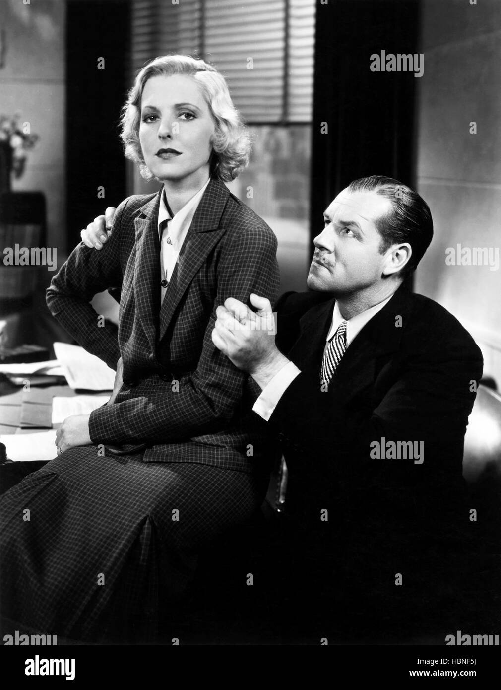 THE DEFENSE RESTS, from left, Jean Arthur, Jack Holt, 1934 Stock Photo ...