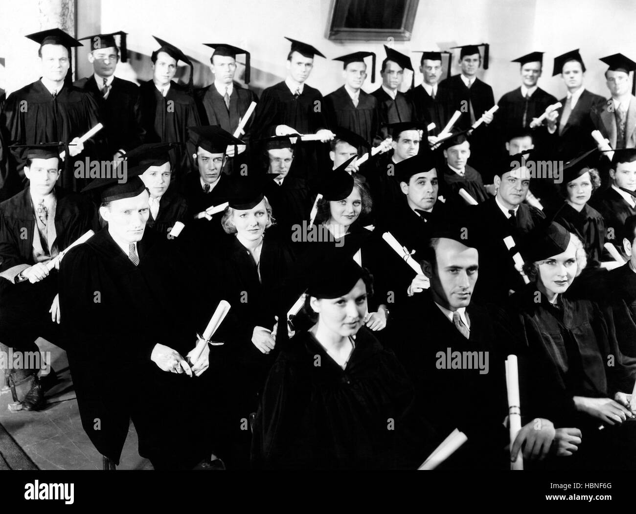 THE DEFENSE RESTS, Jean Arthur (seated second row second from left ...