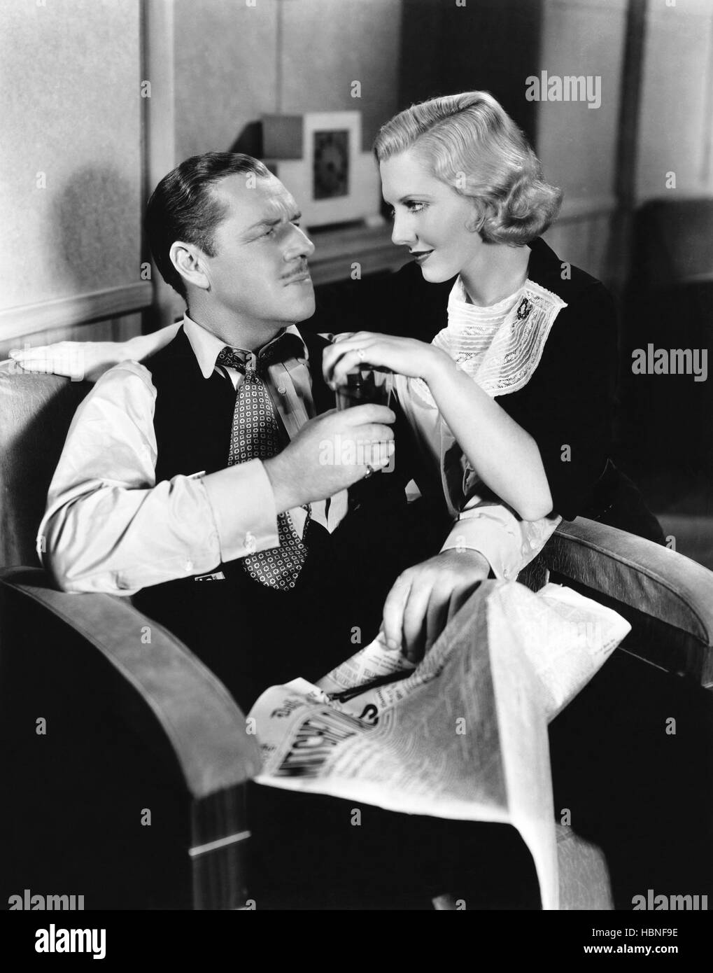 THE DEFENSE RESTS, from left: Jack Holt, Jean Arthur, 1934 Stock Photo ...