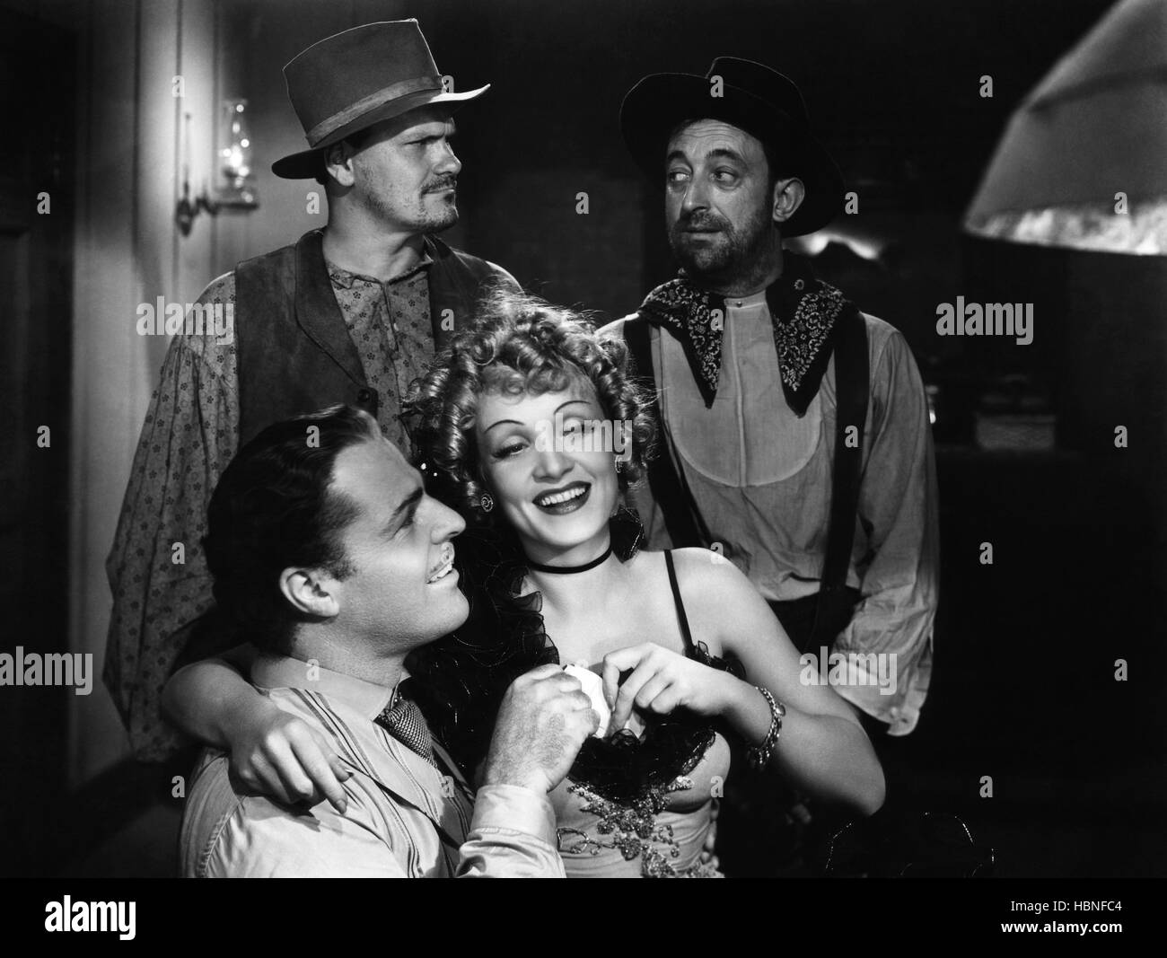 DESTRY RIDES AGAIN, Warren Hymer, Brian Donlevy, Marlene Dietrich ...
