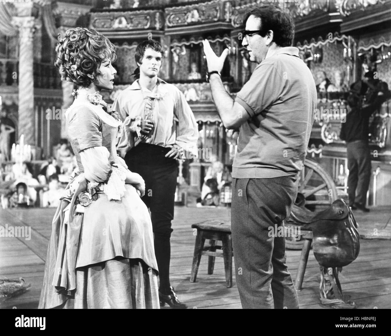 DE SADE, from left: Sonja Ziemann, Keir Dullea, director Cy Endfield on ...