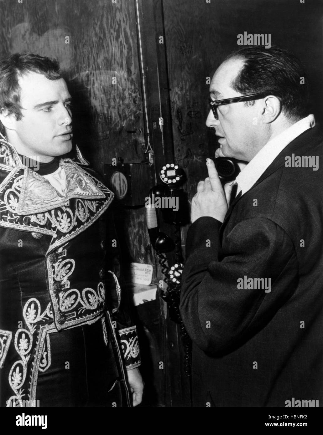 DESIREE, from left, Marlon Brando, director Henry Koster, on-set, 1954 ...