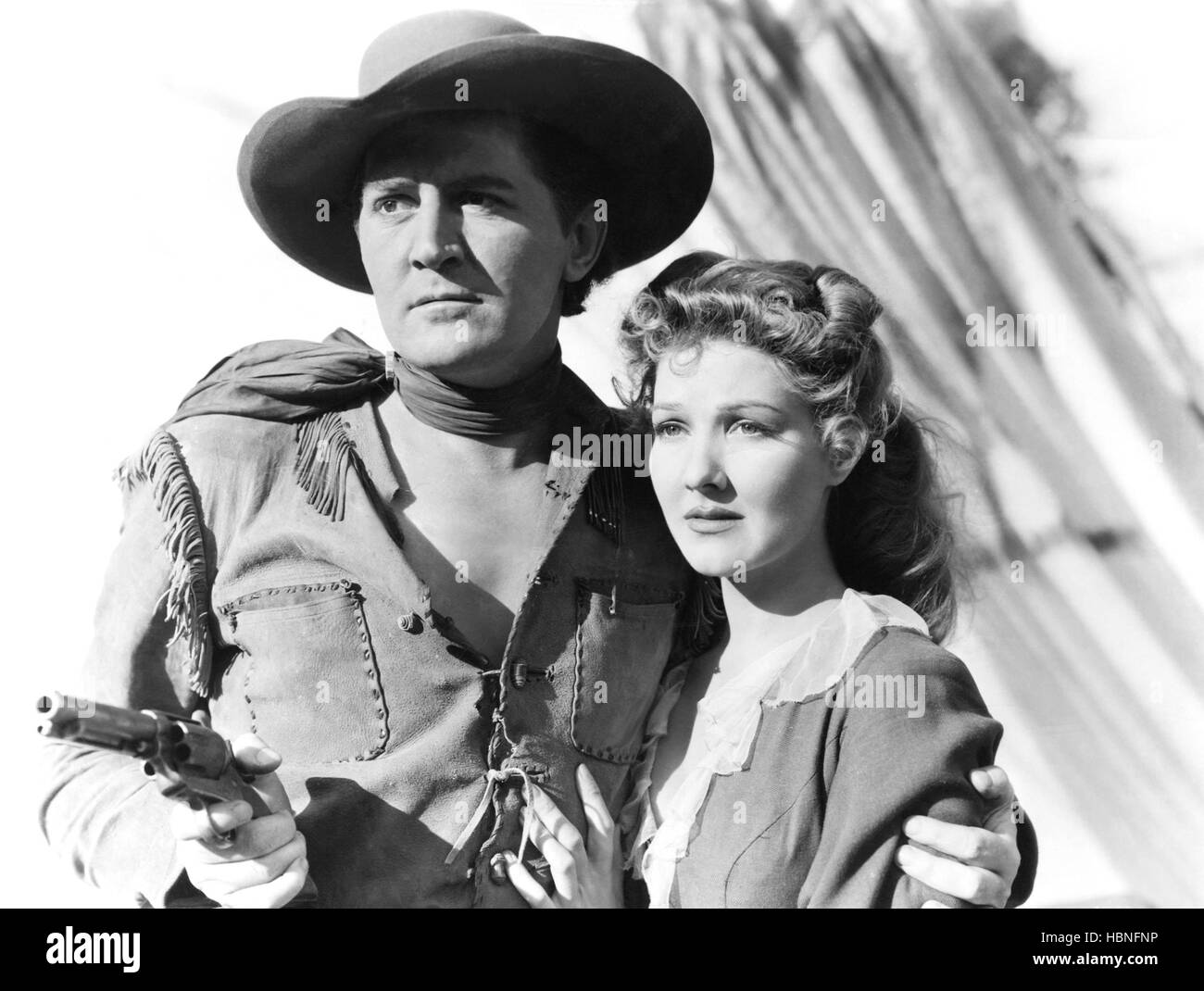 THE DEERSLAYER, from left, Warren Ashe, Jean Parker, 1943 Stock Photo ...