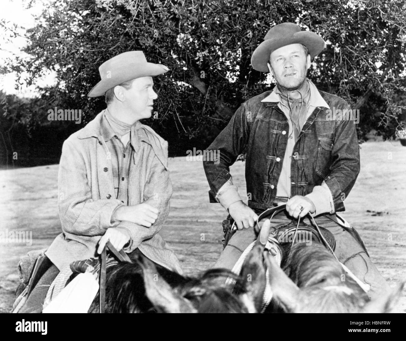 THE DESPERADO, l-r: Jimmy Lydon, Wayne Morris, 1954 Stock Photo - Alamy
