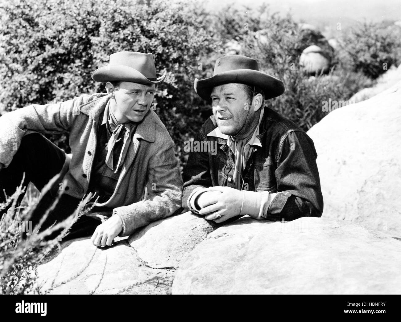 THE DESPERADO, l-r: Jimmy Lydon, Wayne Morris, 1954 Stock Photo - Alamy