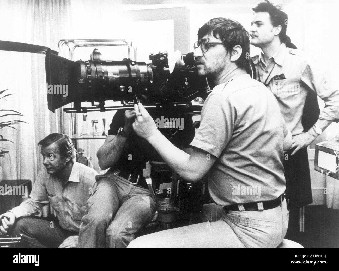 DESPAIR, director Rainer Werner Fassbinder (at camera) on set, 1978, (c ...