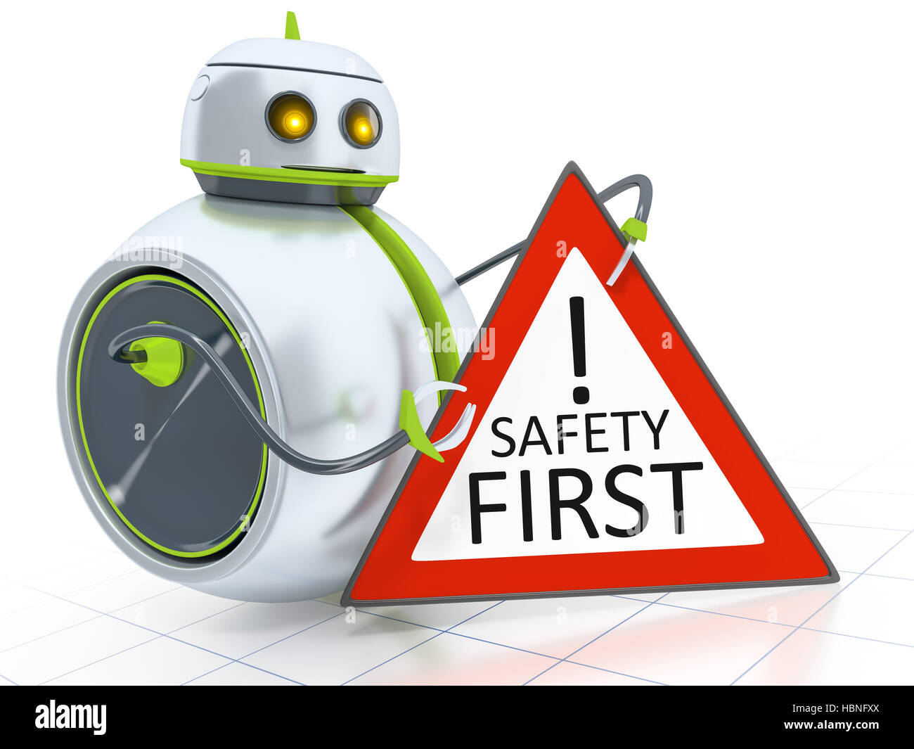 sweet little robot safety first Stock Photo - Alamy