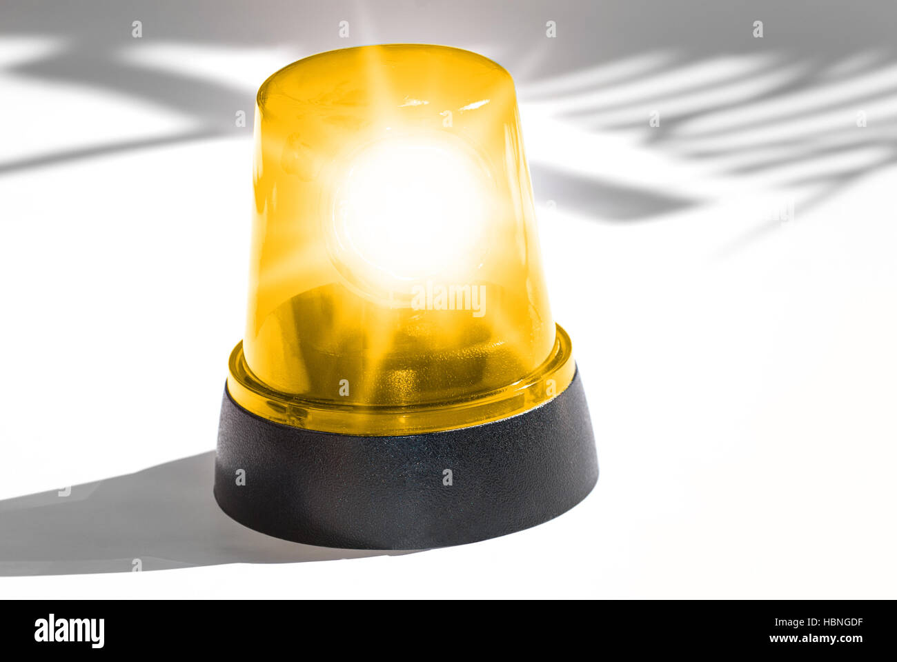 Yellow Light Siren Stock Photo - Alamy