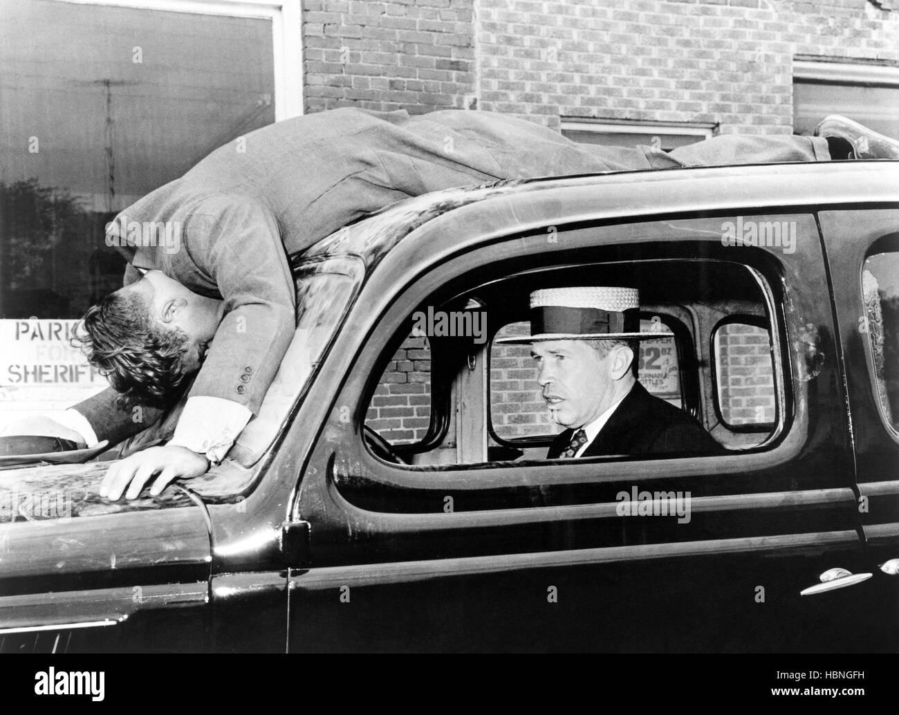 DILLINGER, Warren Oates (in car) as John Dillinger, 1973 Stock Photo ...