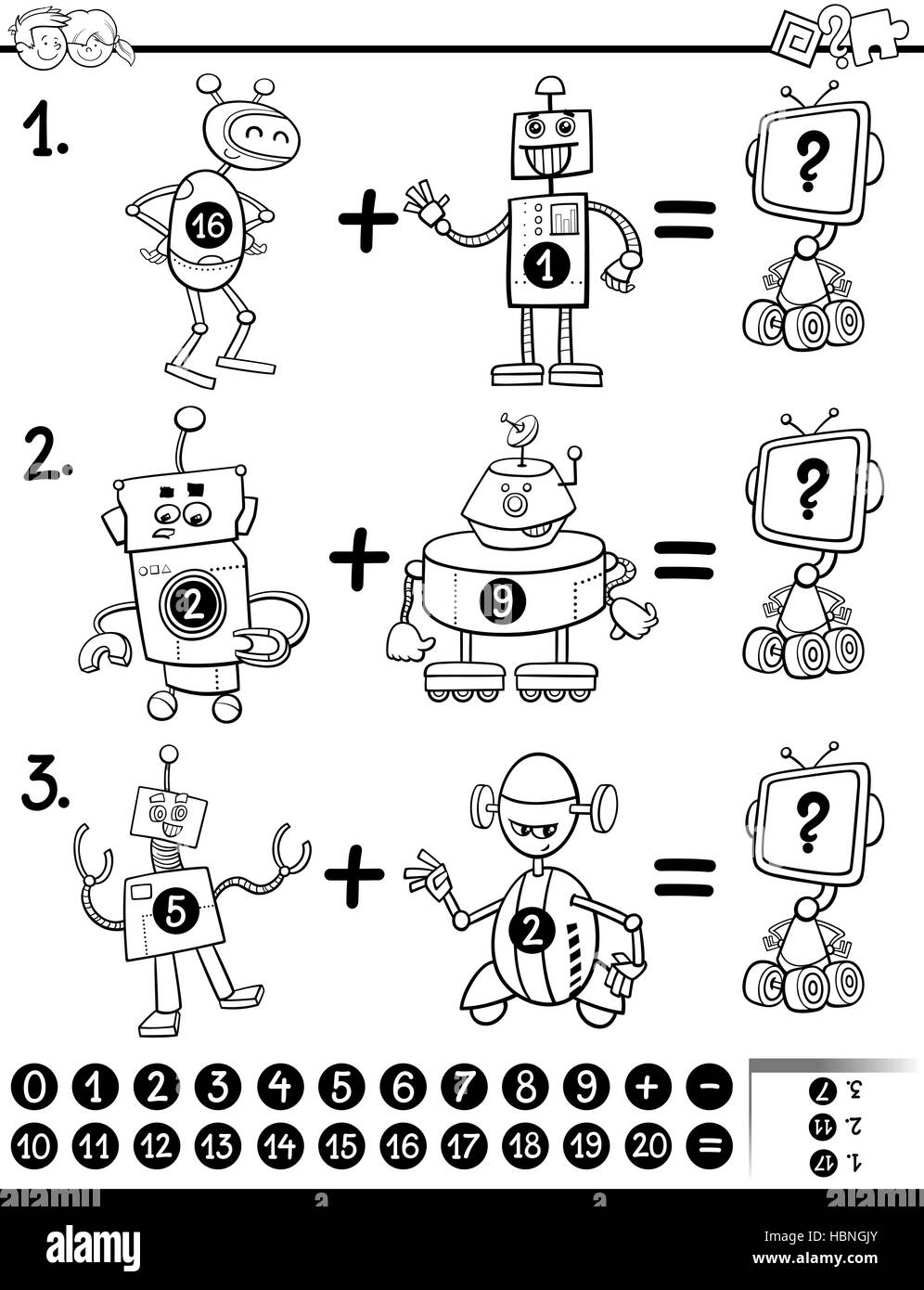 Mathematics funny drawing maths Black and White Stock Photos & Images ...