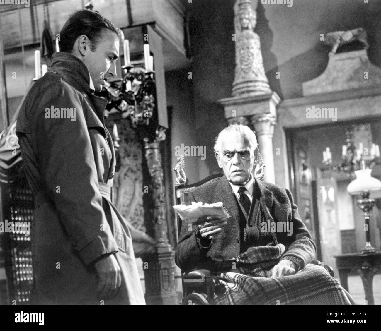 DIE, MONSTER, DIE!, from left: Nick Adams, Boris Karloff, 1965 Stock ...