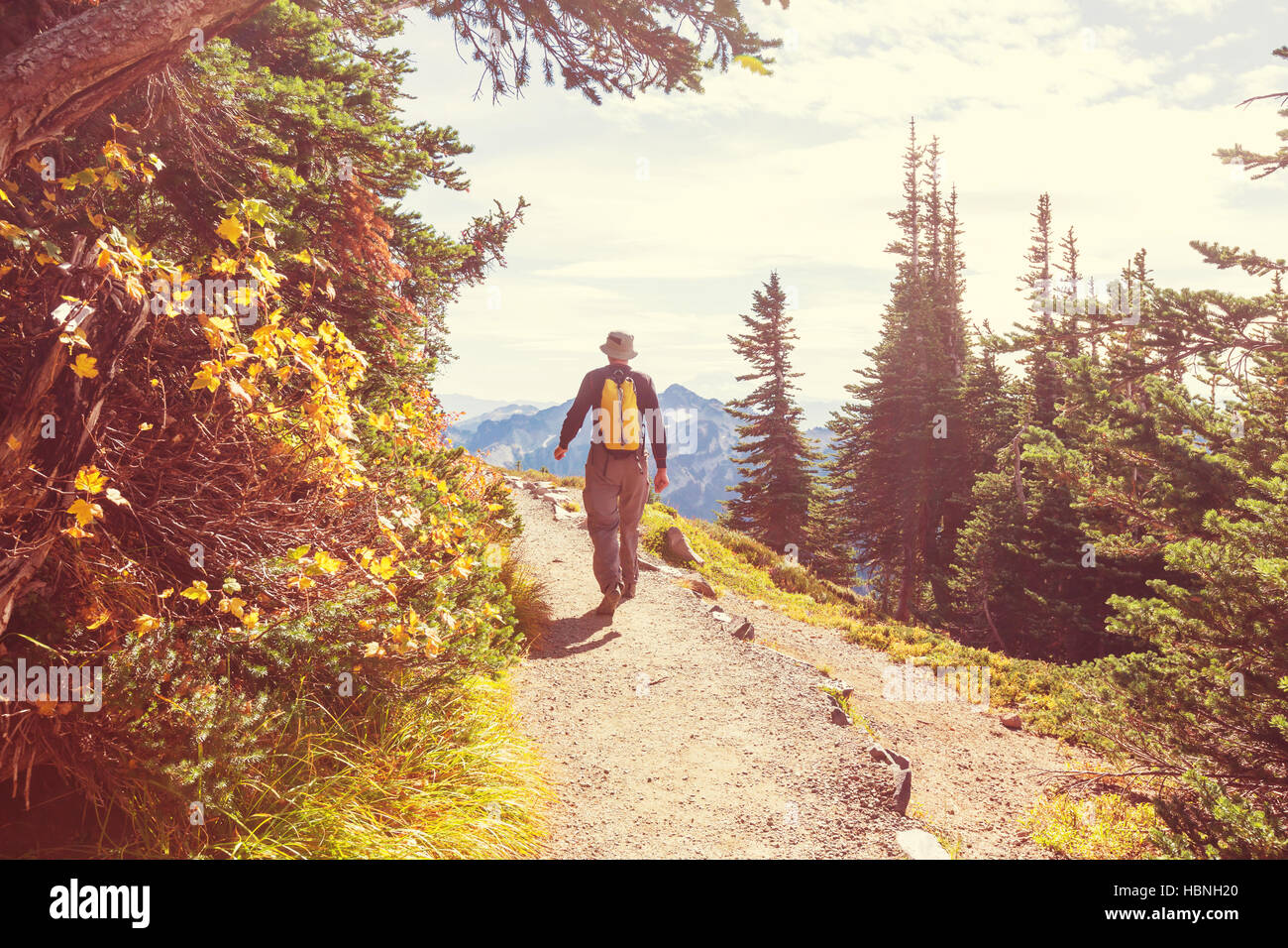 Hike in autumn Stock Photo - Alamy
