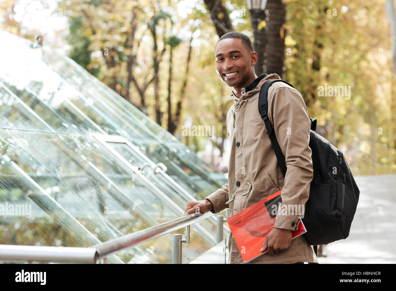 Man Wearing Backpack