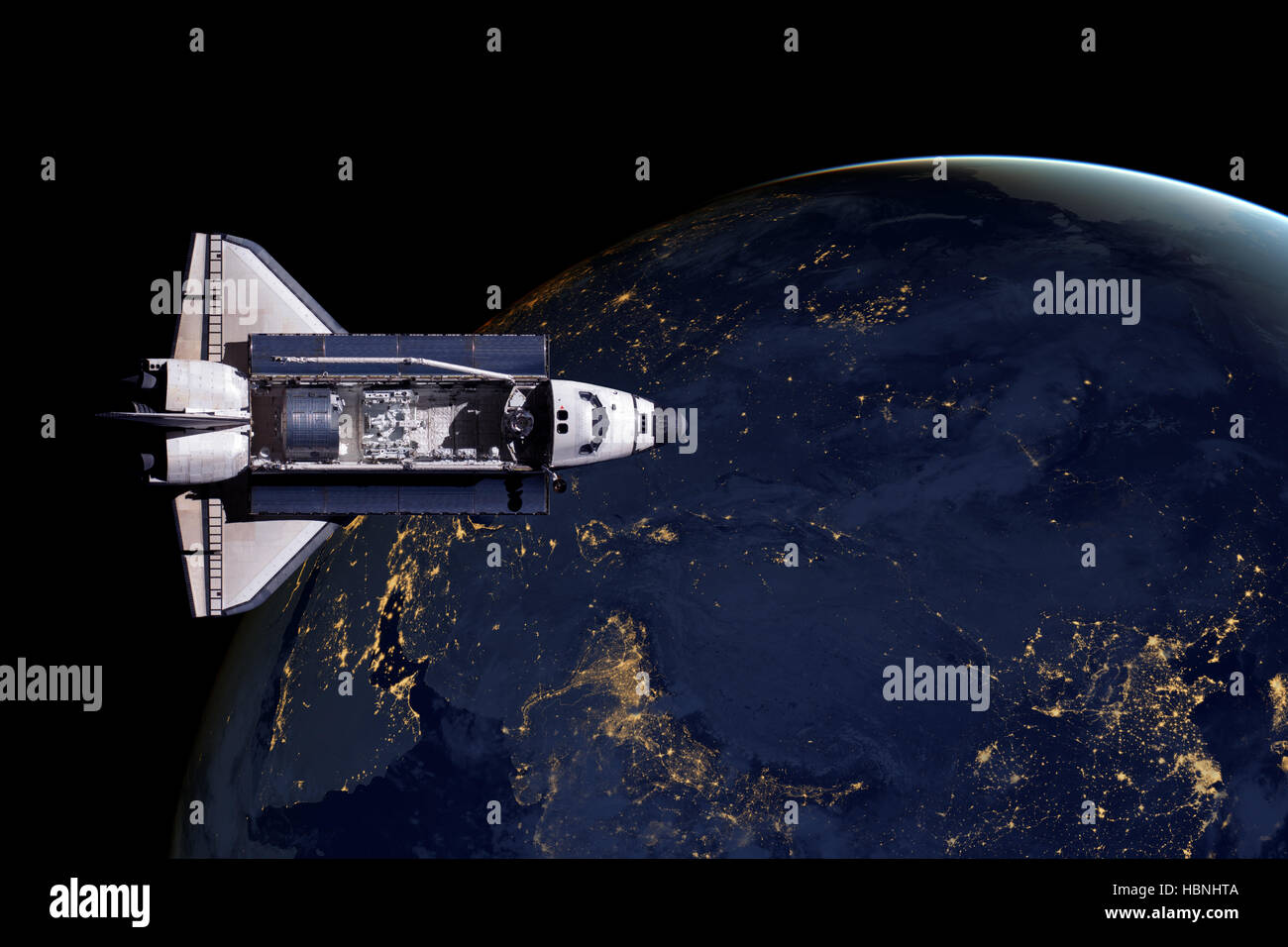 Shuttle In Low Earth Orbit