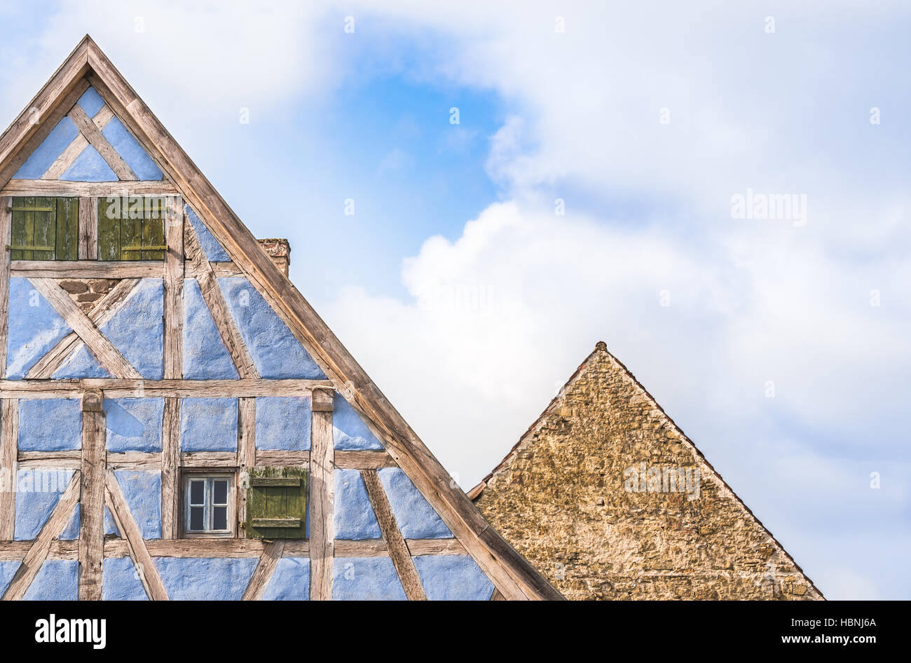 Two german house roofs against sky Stock Photo - Alamy