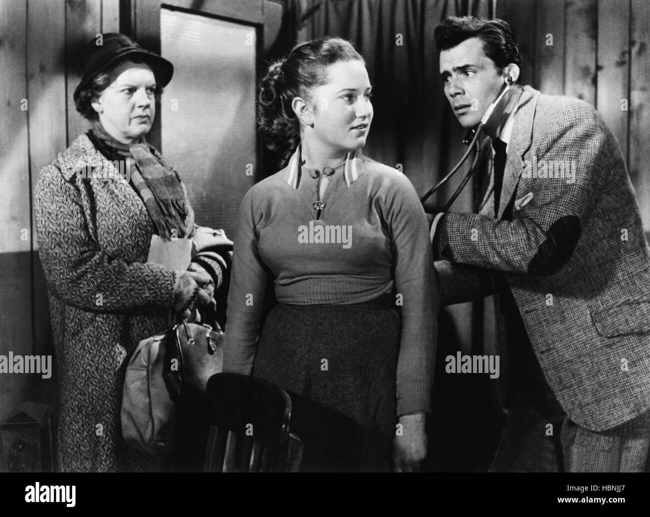 DOCTOR AT LARGE, from left: Freda Bamford, Carol Richmond, Dirk Bogarde ...