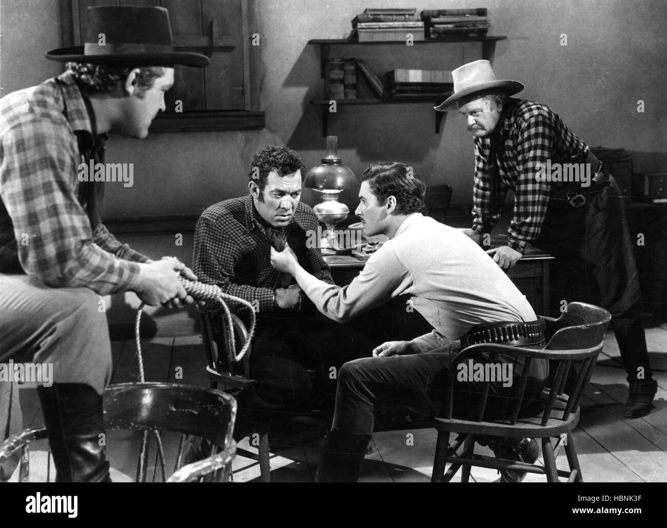 DODGE CITY, Guinn Williams, Ward Bond, Errol Flynn, Alan Hale Sr., 1939 ...