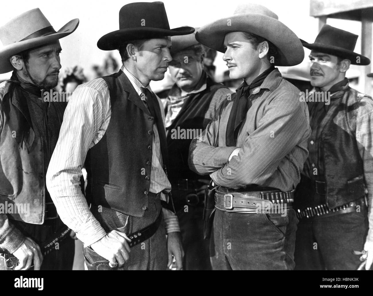 DODGE CITY, Victor Jory, Bruce Cabot, Alan Hale Sr., Errol Flynn, 1939 ...