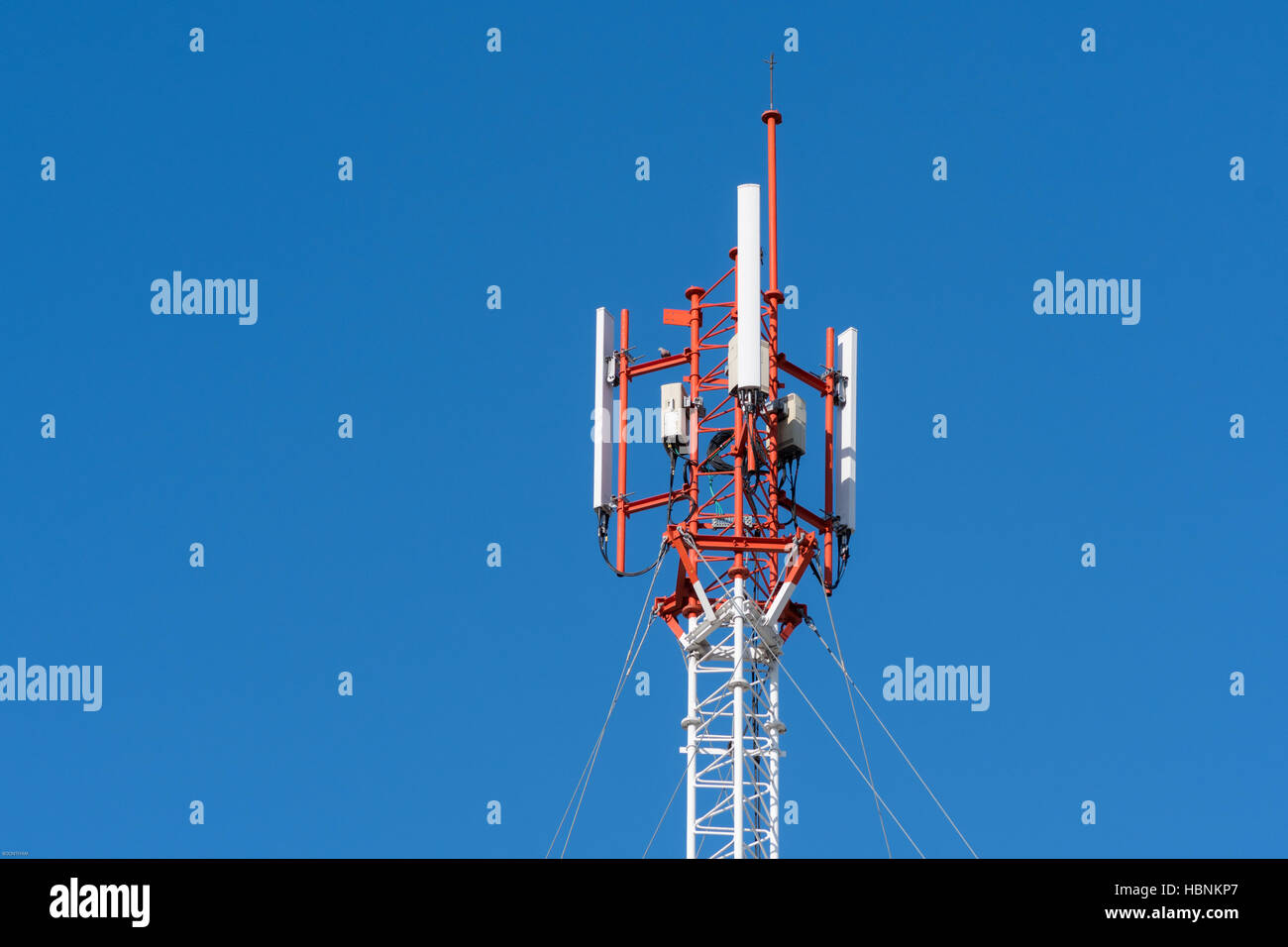 The Antennas on tower of the communications Stock Photo - Alamy