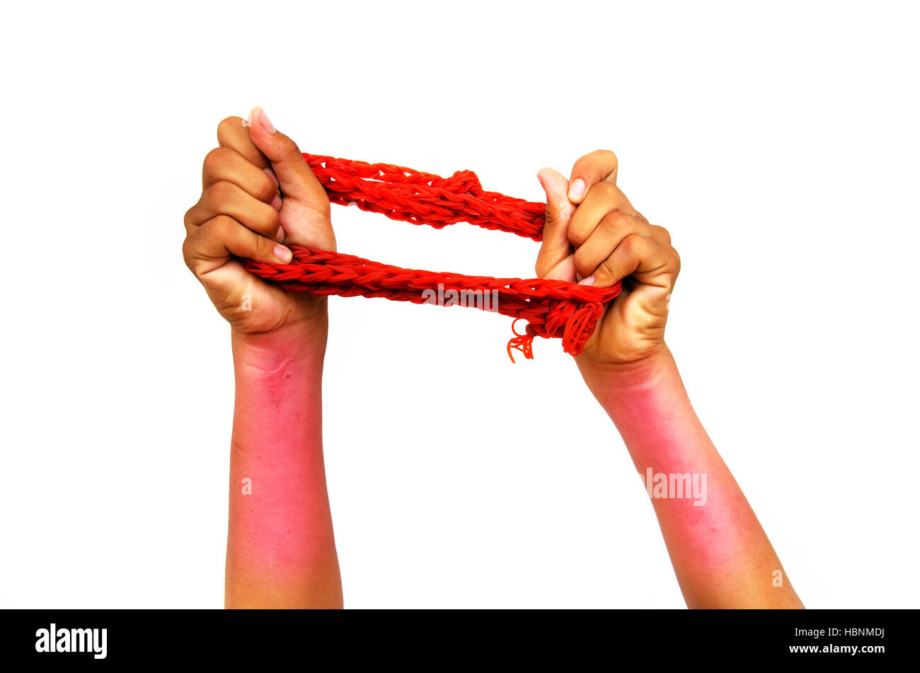 Elastic band stretch hand hi-res stock photography and images - Alamy