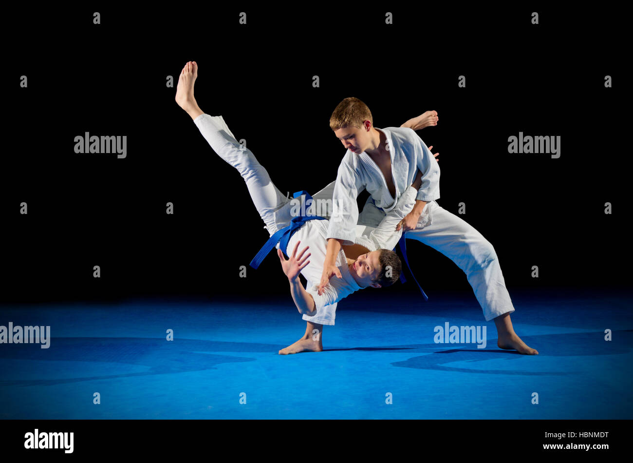 Children martial arts fighters isolated Stock Photo - Alamy