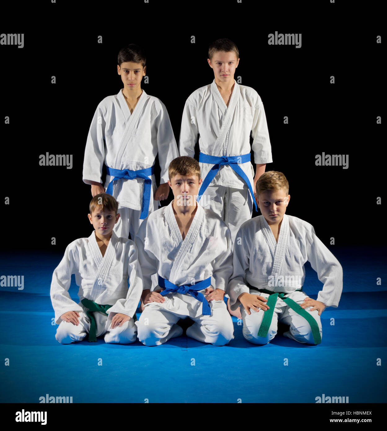 Children martial arts fighters isolated Stock Photo - Alamy