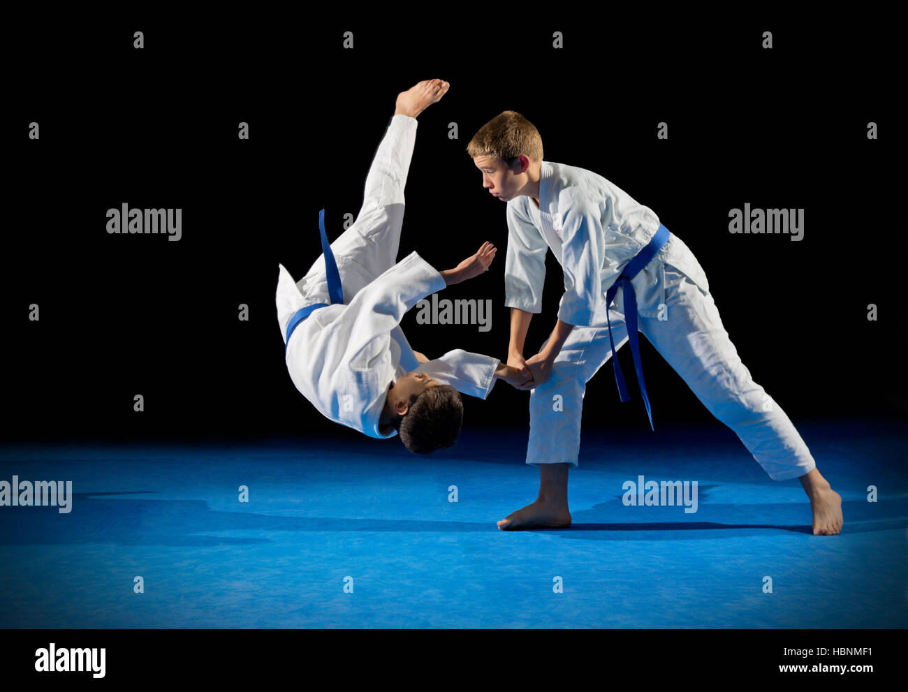 Children martial arts fighters isolated Stock Photo - Alamy