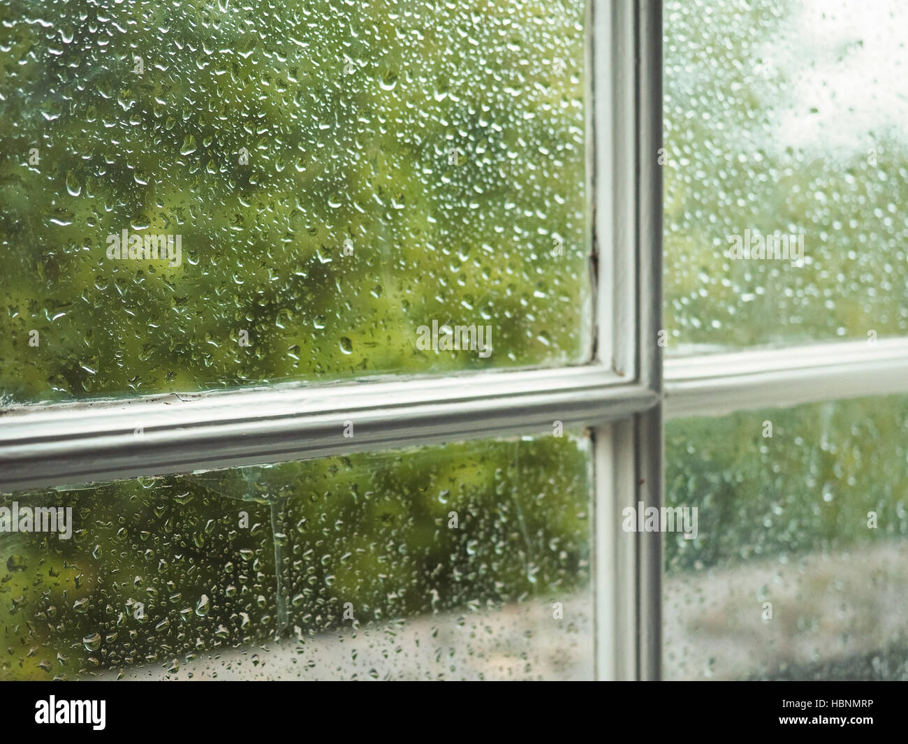 Wet window pane Stock Photo - Alamy