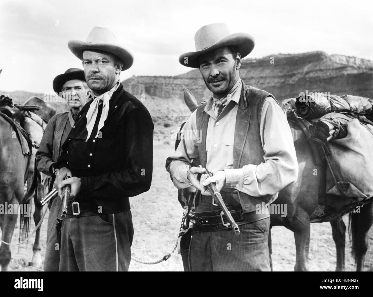 DRAGOON WELLS MASSACRE, from left: Trevor Bardette, Dennis O'Keefe ...