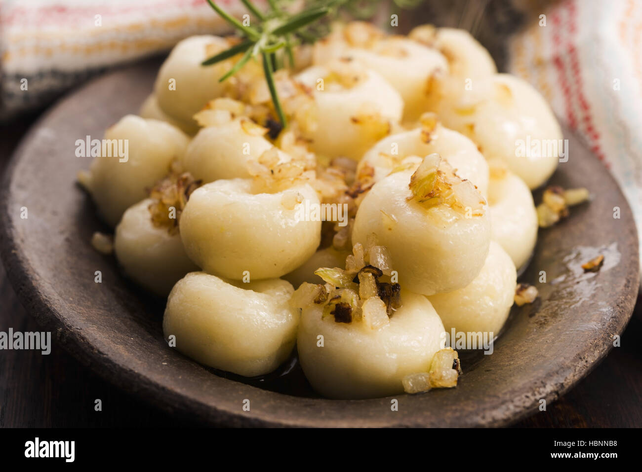 Silesia noodles with onion Stock Photo - Alamy