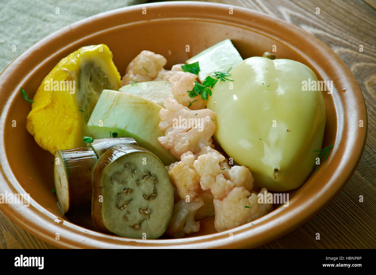 Iranian, Afghan pickled vegetables Stock Photo - Alamy