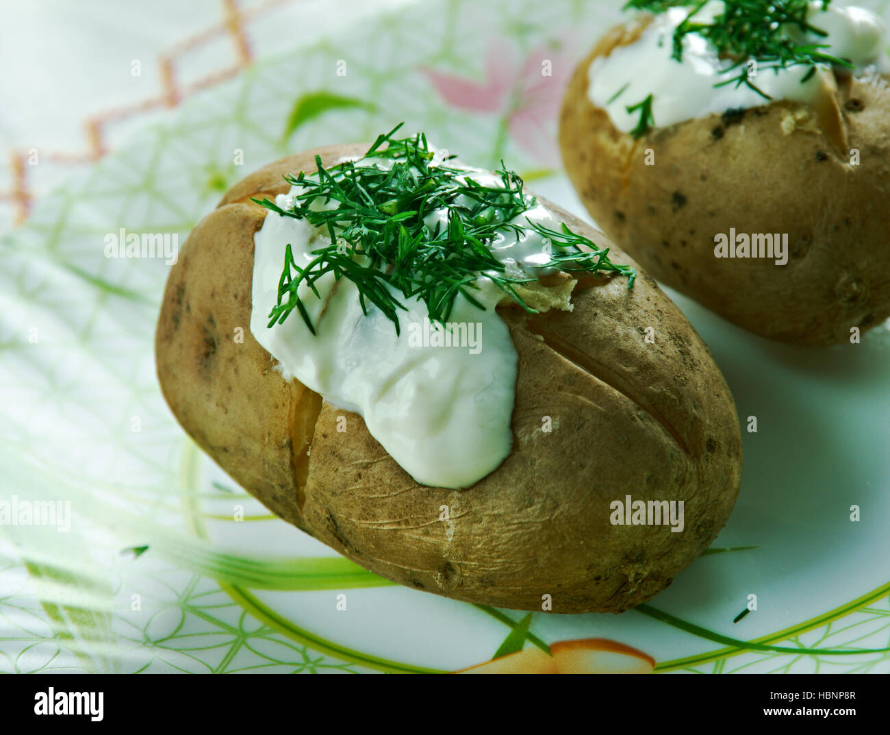 Finnish baked potatoes Stock Photo - Alamy