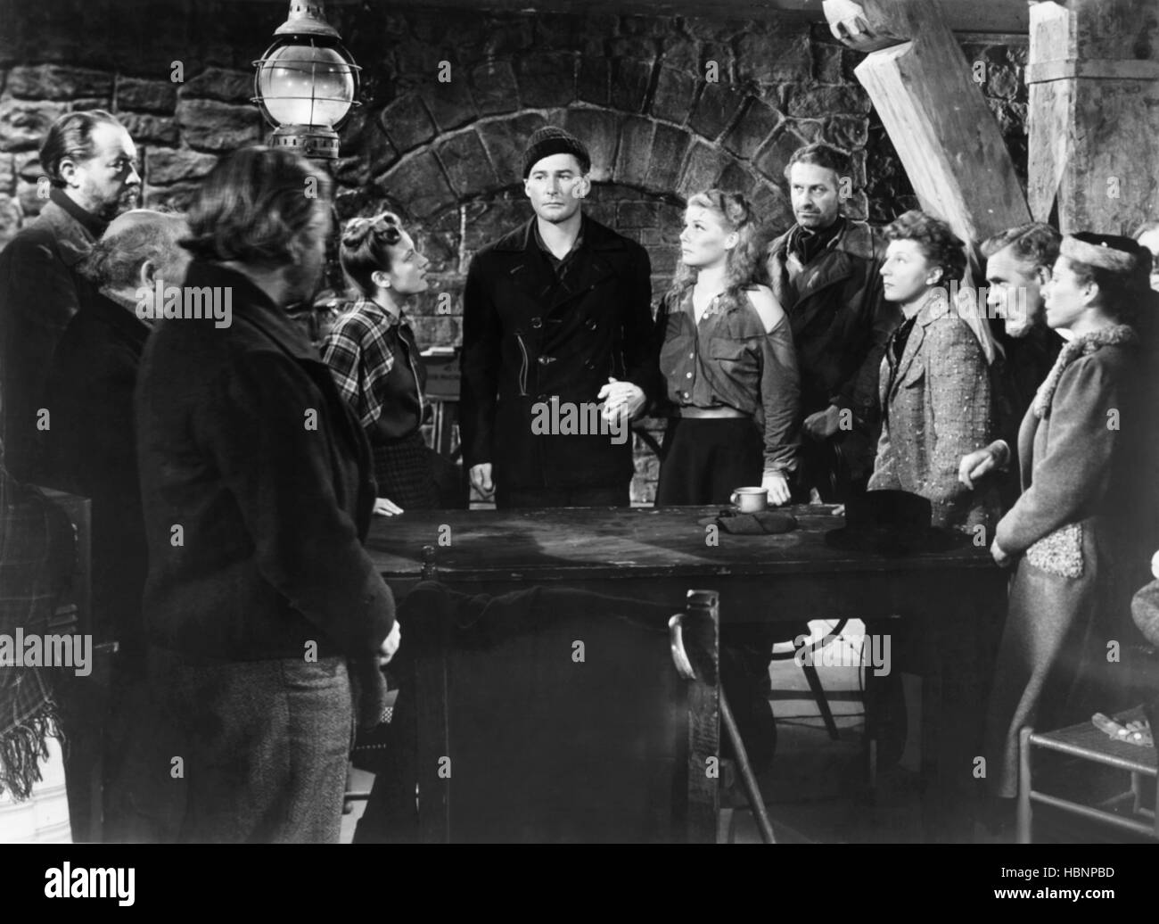 EDGE OF DARKNESS, rear from left: Dorothy Tree, Errol Flynn, Ann ...