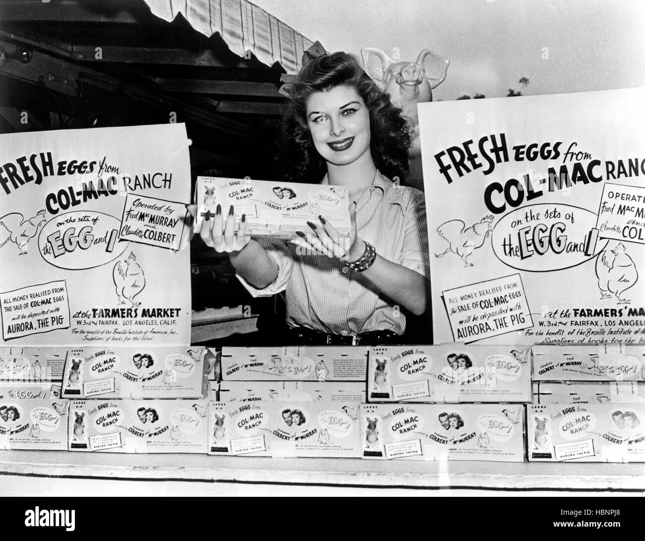 THE EGG AND I, Spokesman, Pat Alphin from Col-Mac Ranch on the set ...