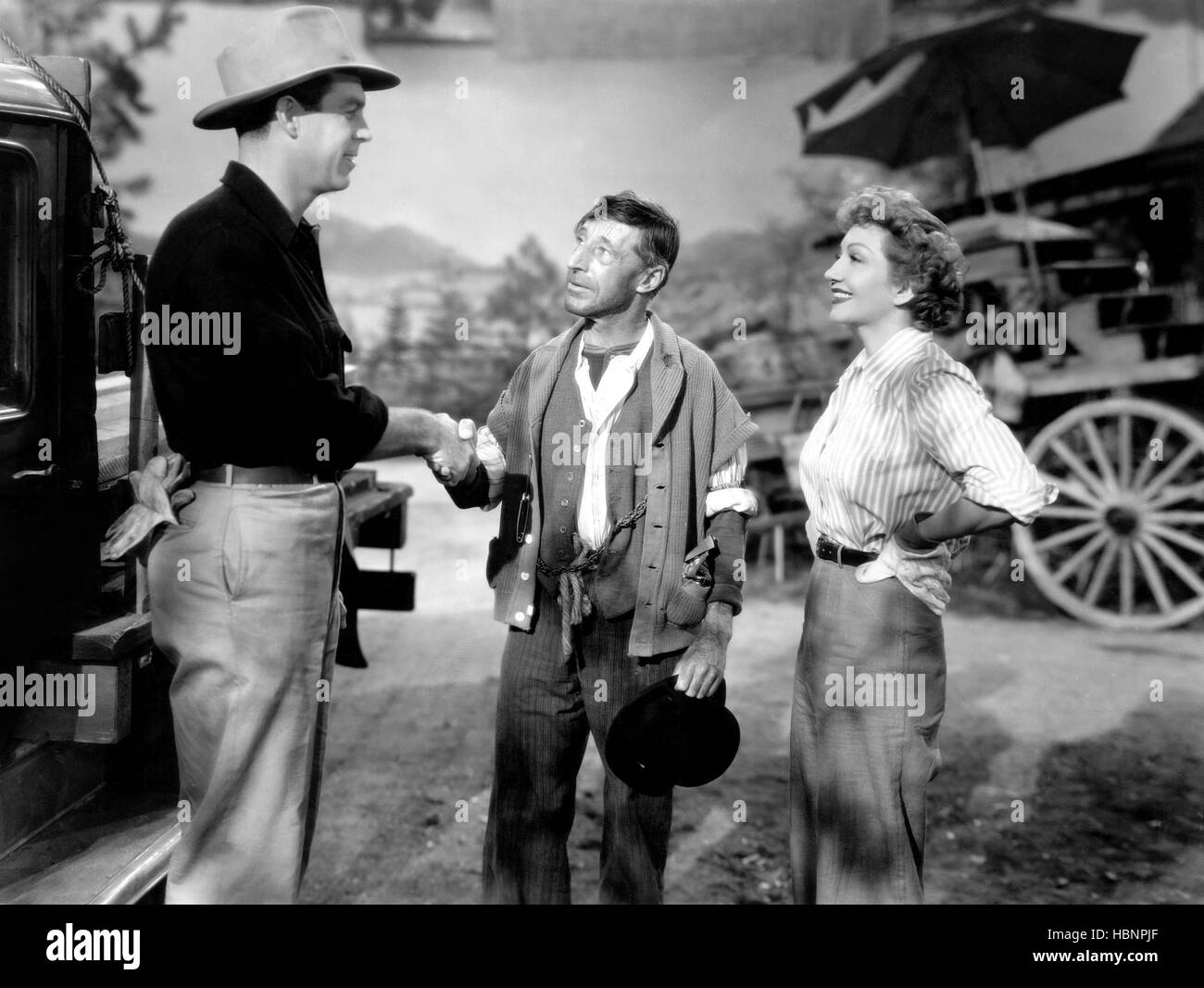 THE EGG AND I, from left: Fred MacMurray, Percy Kilbride, Claudette ...
