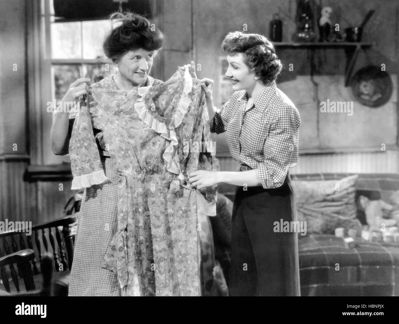 THE EGG AND I, from left, Marjorie Main, Claudette Colbert, 1947 Stock ...