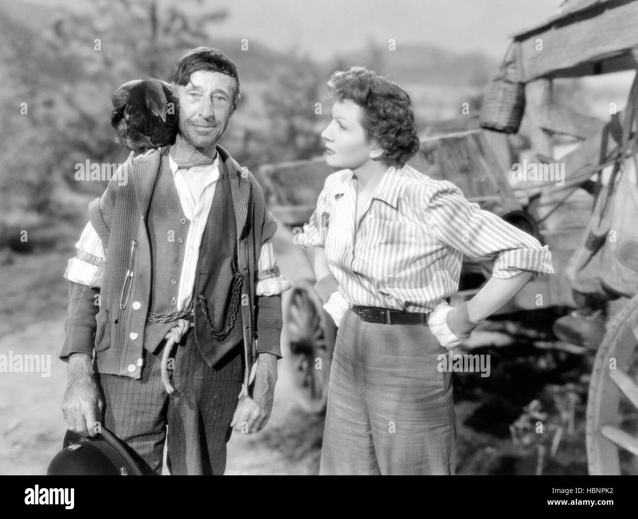 THE EGG AND I, from left, Percy Kilbride, Claudette Colbert, 1947 Stock ...