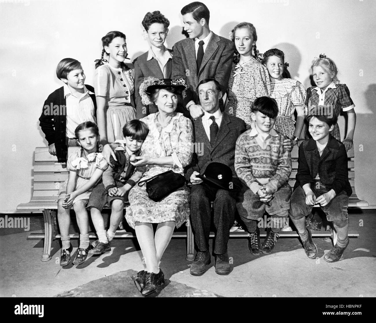 THE EGG AND I, center, from left, Marjorie Main, Percy Kilbride, with ...