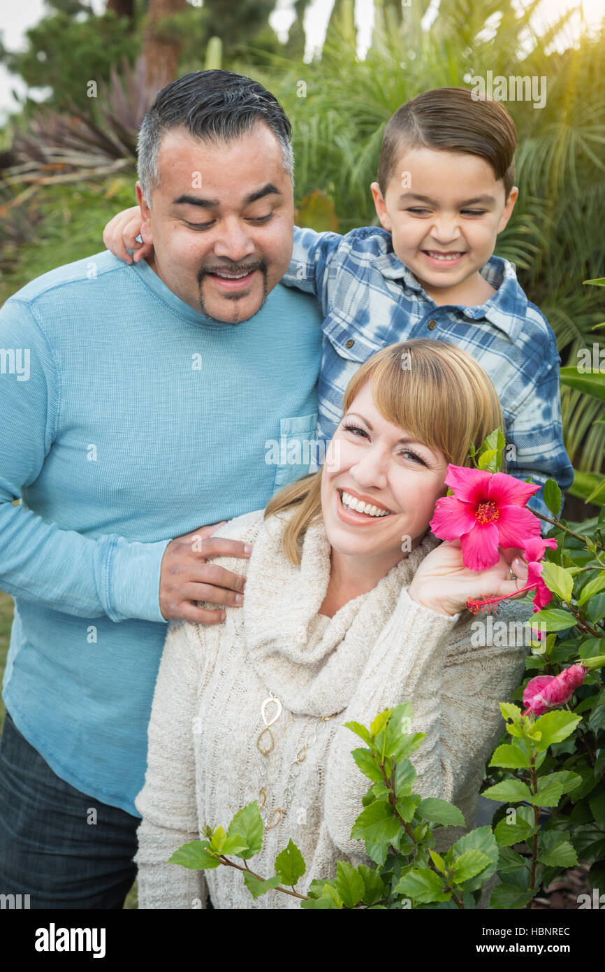 Happy Mixed Race Family Portrait Outdoors Stock Photo - Alamy Happy Mixed Race Family Portrait Outdoors Stock Photo - Alamy