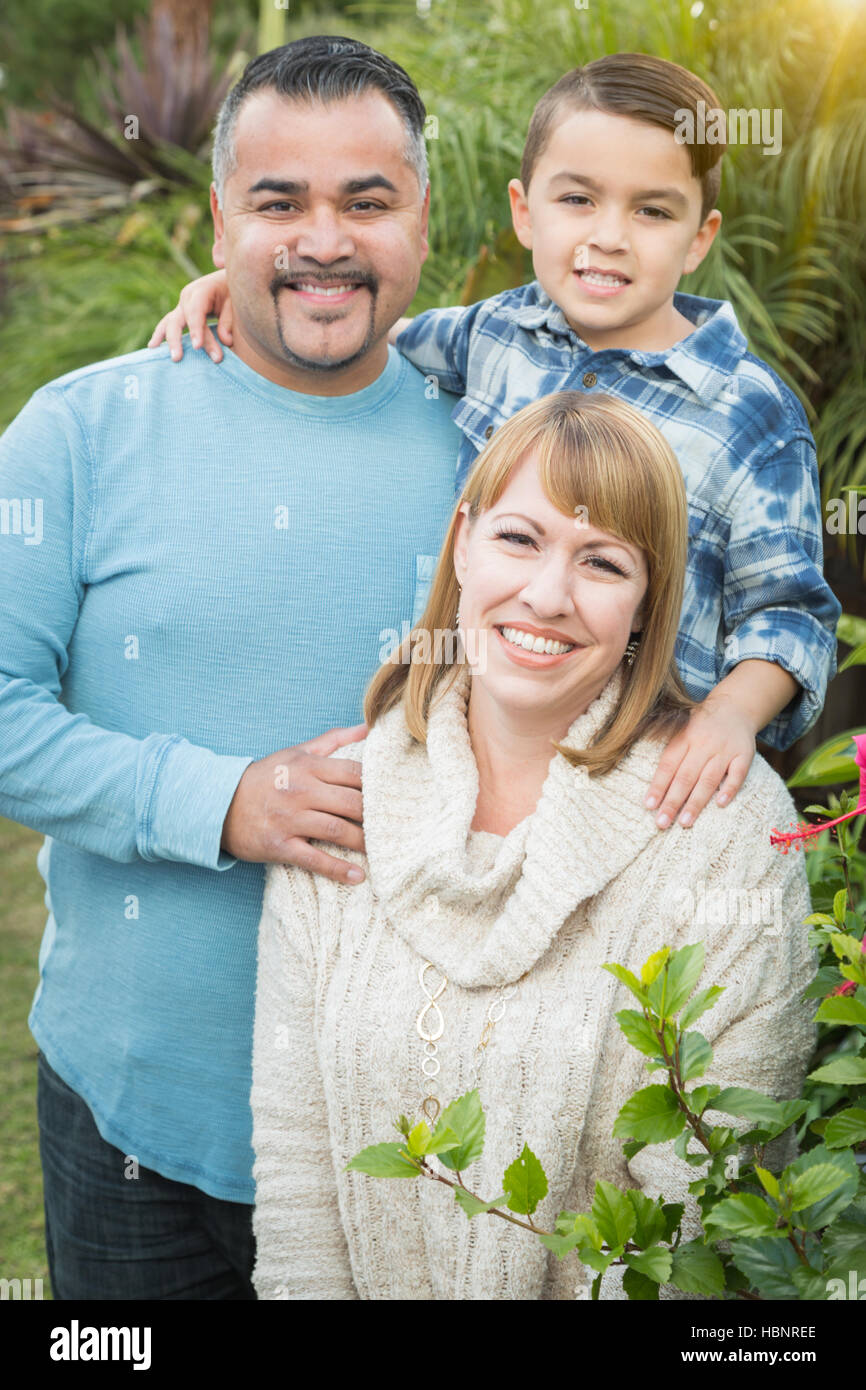 Happy Mixed Race Family Portrait Outdoors Stock Photo - Alamy Happy Mixed Race Family Portrait Outdoors Stock Photo - Alamy
