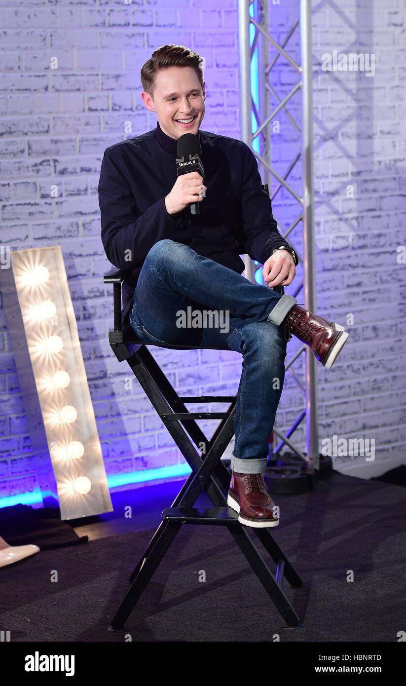 Samuel Barnett speaking at an AOL BUILD series London event at AOL's ...