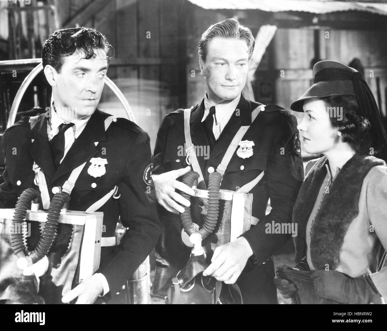 EMERGENCY SQUAD, from left: Robert Paige, Richard Denning, Louise ...
