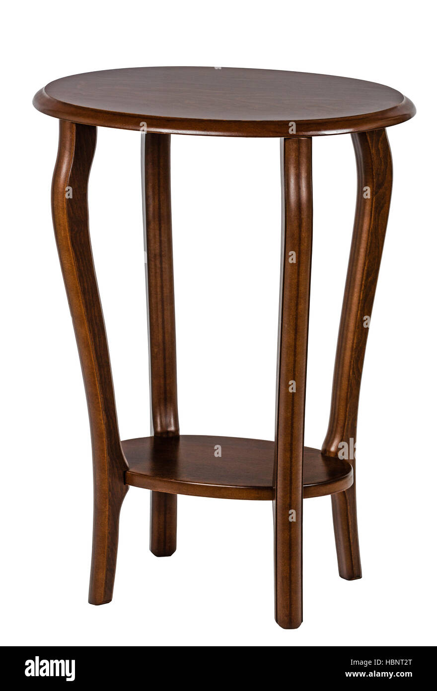 Round table, isolated on white background Stock Photo - Alamy