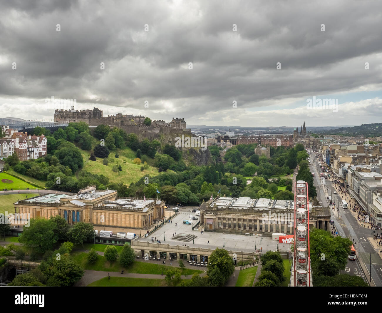 Panoramic view of the centre of Edinburgh Stock Photo - Alamy