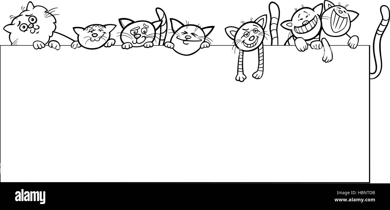 cats with frame design Stock Photo - Alamy