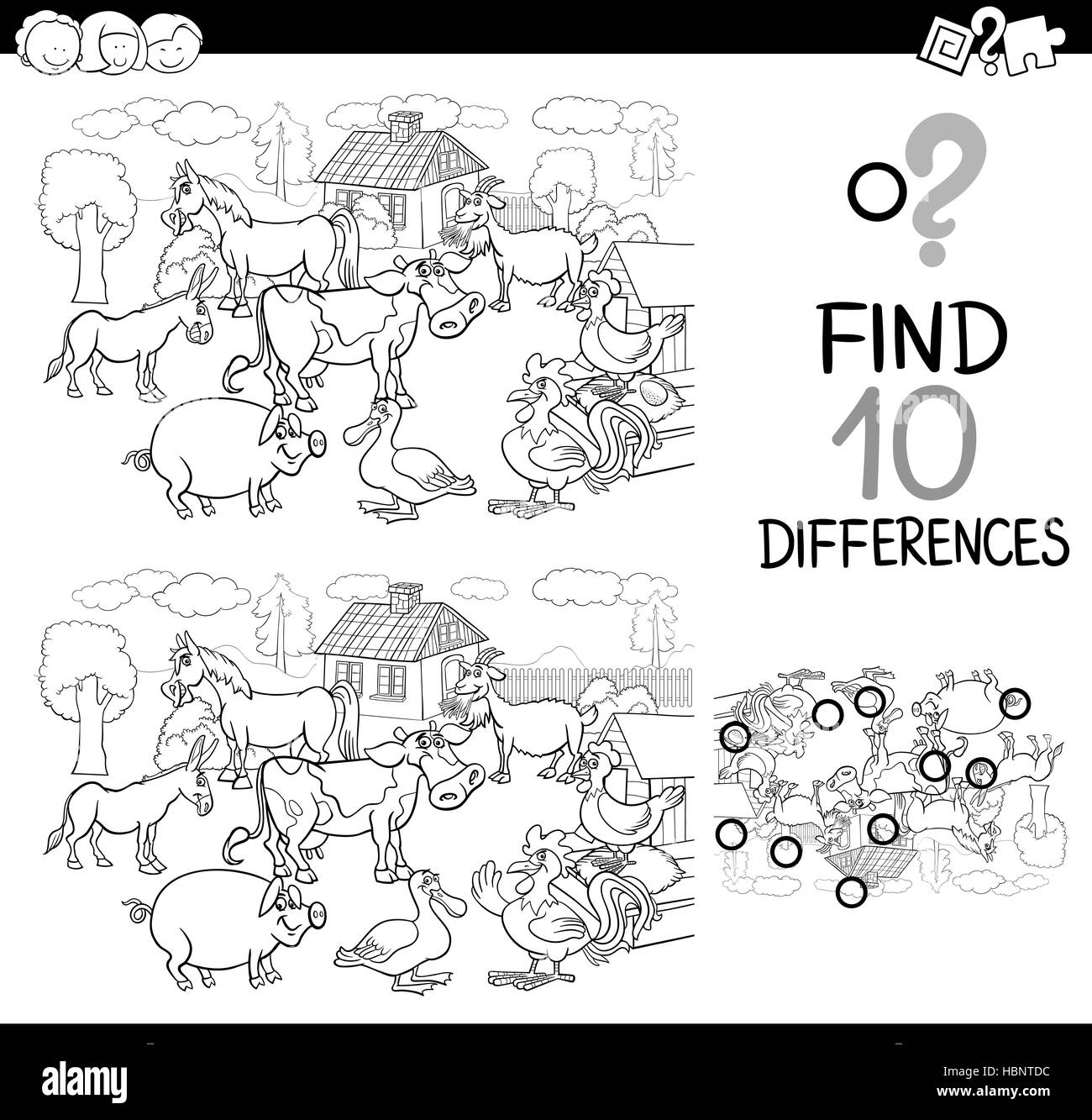details game for coloring Stock Photo - Alamy