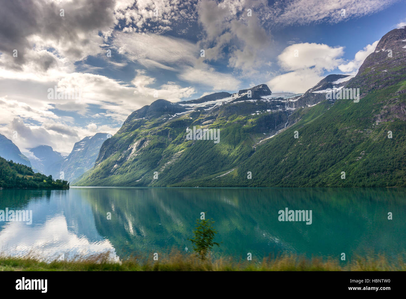 Blue lake in glacier mountain hi-res stock photography and images - Alamy