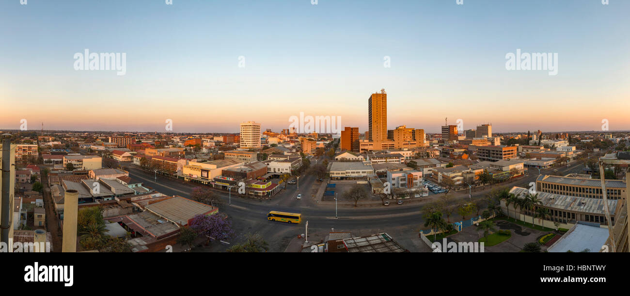 skyline panorama evening Bulawayo Zimbabwe CBD Stock Photo - Alamy