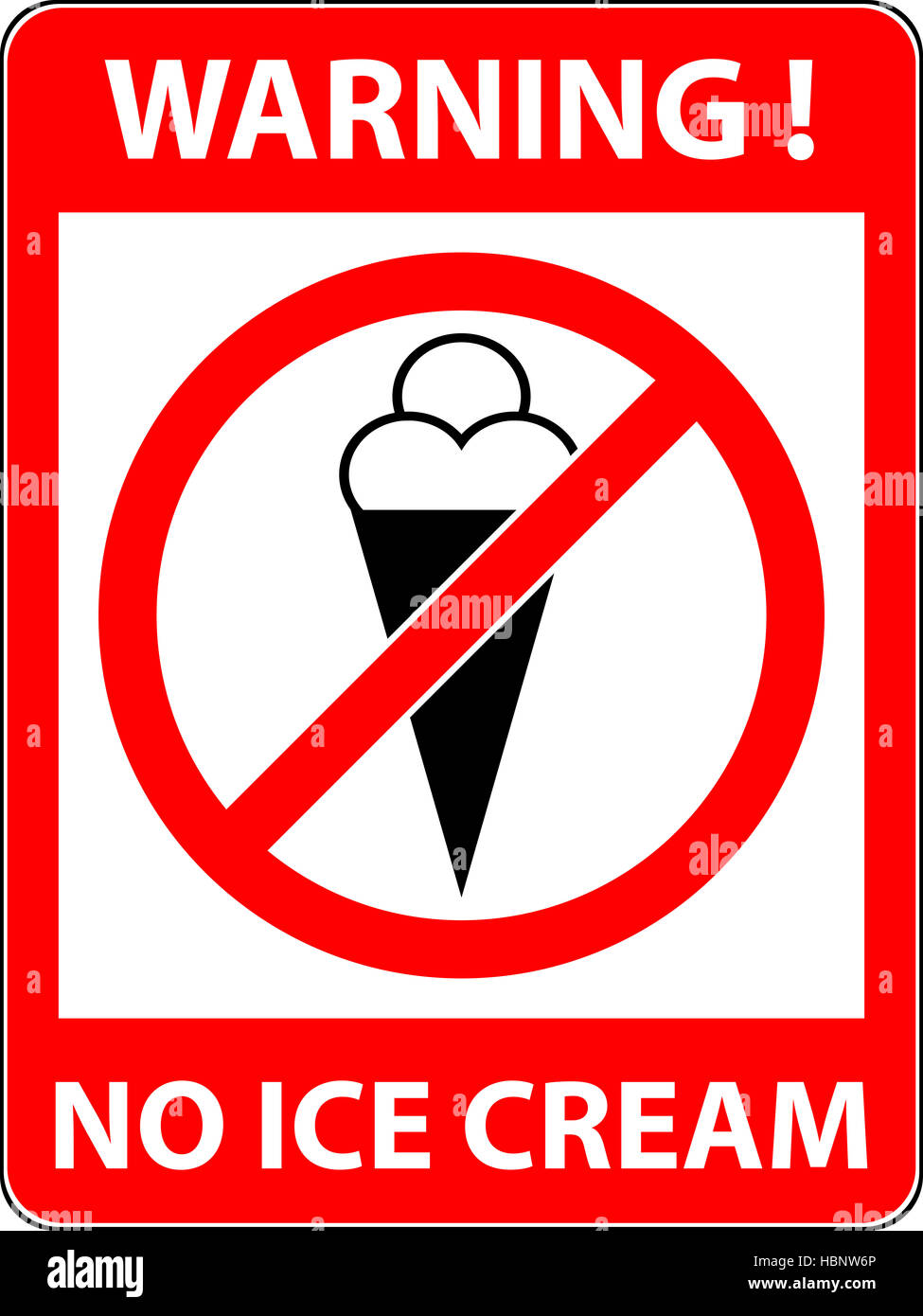 No ice cream sign hi-res stock photography and images - Alamy