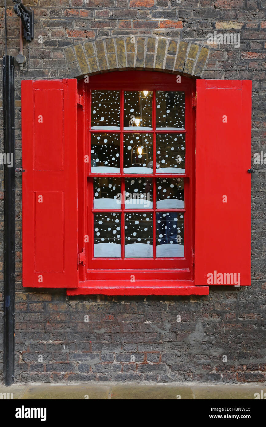 Snow in Window Stock Photo - Alamy